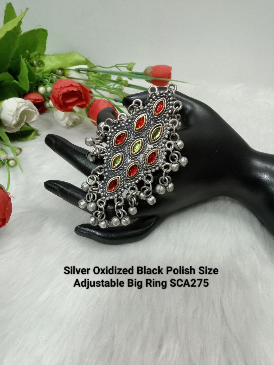 Black Polish Ring Shivay Creative Arts Black Polish Ring - Sunder Narri