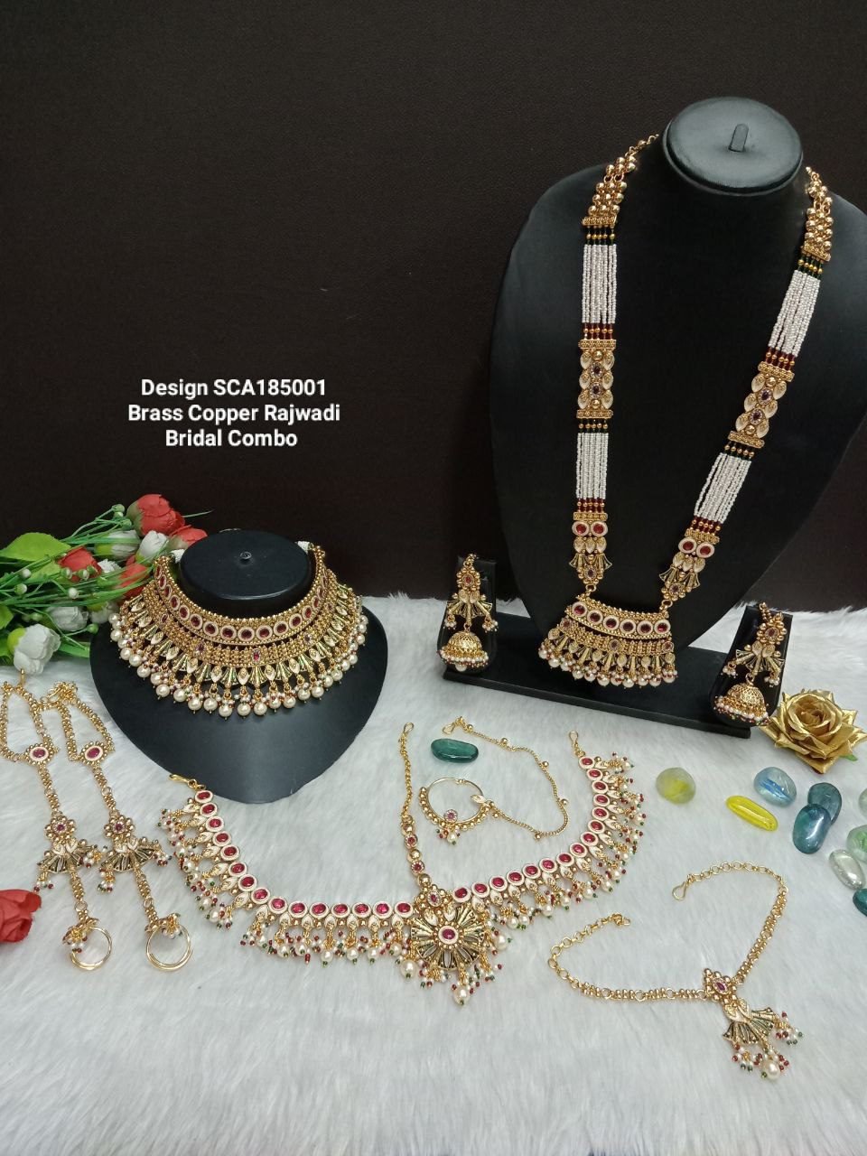 Bridal-Jewellery combo set with Accessories SCA185001